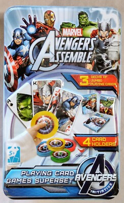 Collectible Marvel Avengers Assemble Playing Card Game Superset Tin ...