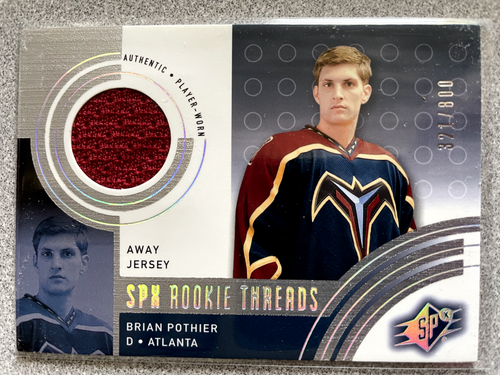2001-02 SPx Brian Pothier Rookie Threads Away Game Jersey Card /800 | eBay
