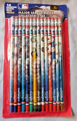 1993 MLB Collectors Pencil Set 14 American League Baseball Teams | eBay