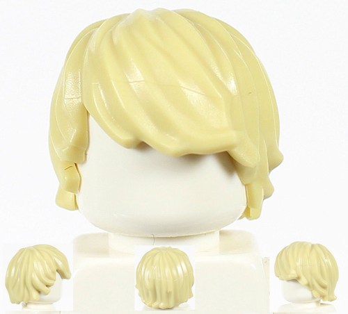 Lego Minifigure Hair Tousled with Side Part Layered Swept Sideways Man ...