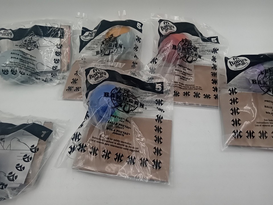 2009 McDonald's Bakugan Battle Brawlers 8 Happy Meal Toys (1 & 5 ...