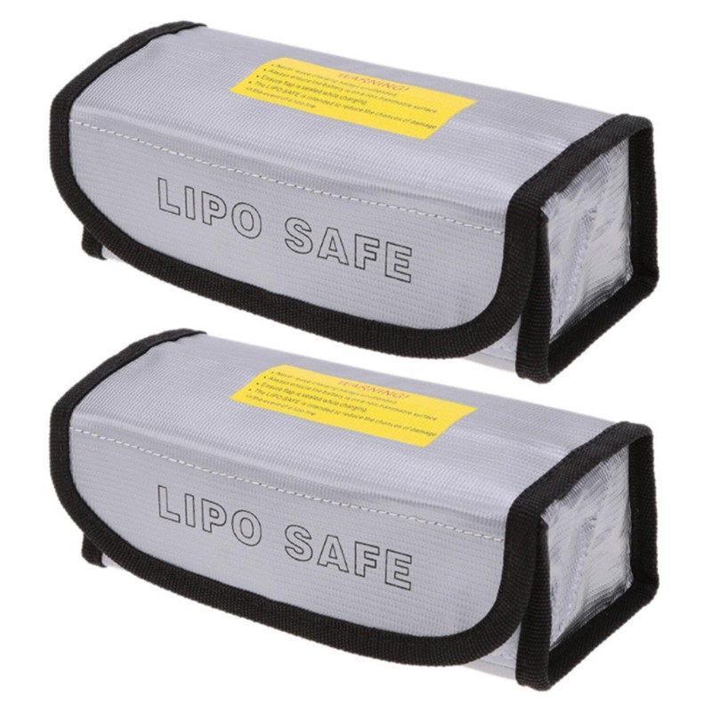 2 Pieces Fireproof Lipo Safe Bags Storage Container for Case LiPo Guard ...