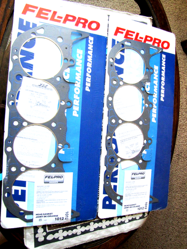 2- Felpro 1012 Cylinder Head Gaskets; Loc Wire Steel Core .039" 4.640 ...