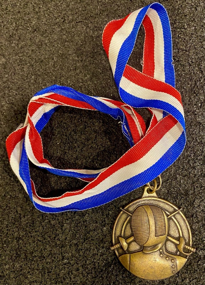 VINTAGE MEDAL FENCING Women's Epee Champion D=50mm Bronze Color Heavy ...