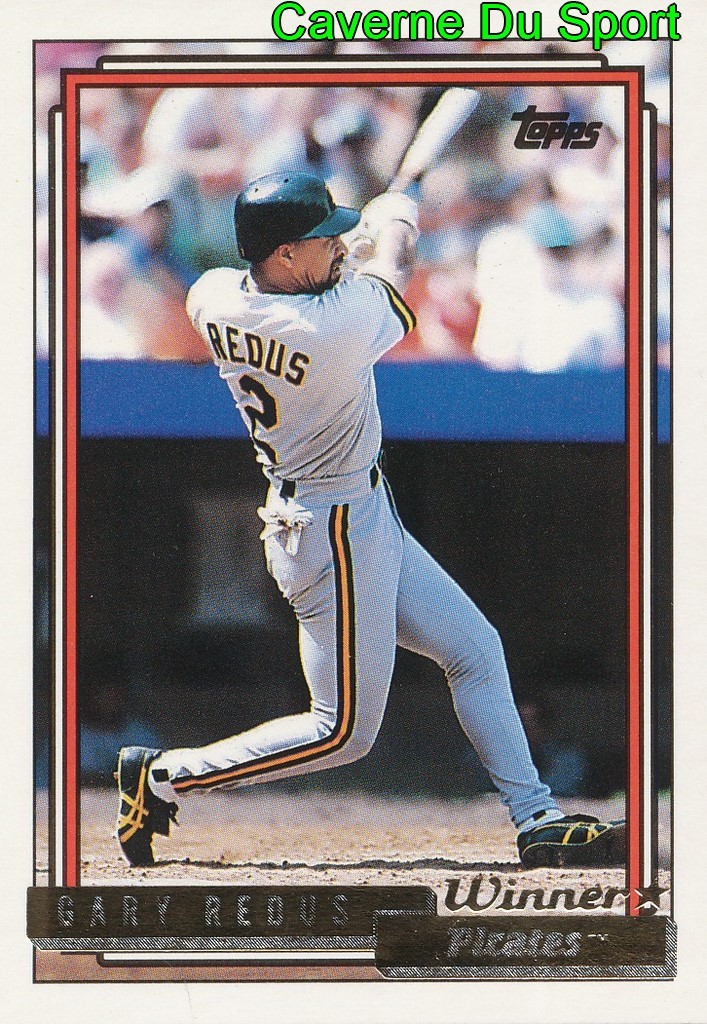 453 GARY REDUS PIRATES TOPPS GOLD WINNER BASEBALL CARD 1992 | eBay