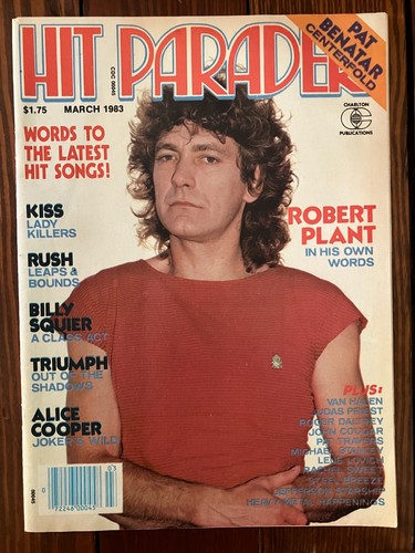 HIT PARADER Magazine March 1983 Robert Plant, KISS, Rush, Van Halen ...