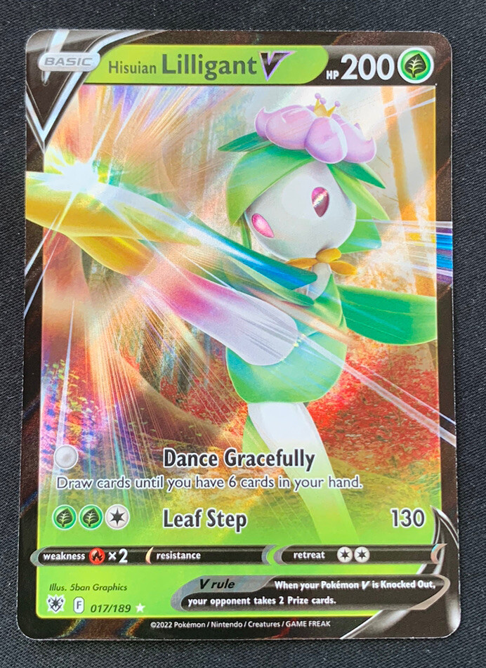 Hisuian Lilligant V 017/189 Astral Radiance Ultra Rare Holo Pokemon TCG ...