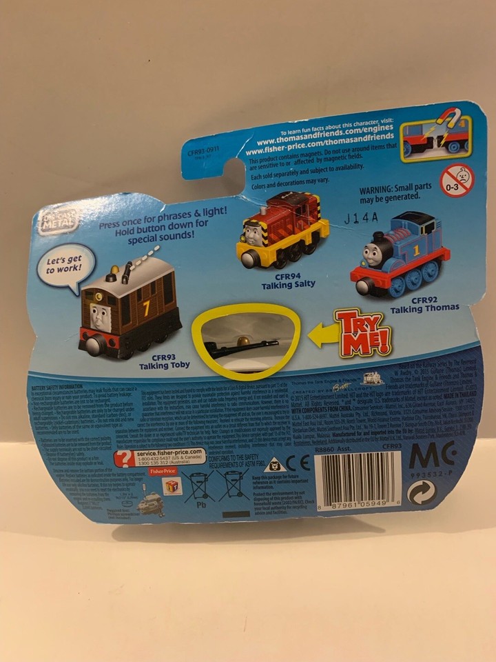 Fisher Price Thomas & Friends Take-n-play Talking Toby Ages 3+ No ...
