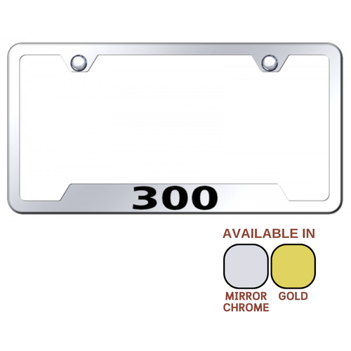 Chrysler 300 Laser Etched Logo Notched License Plate Frame Official ...