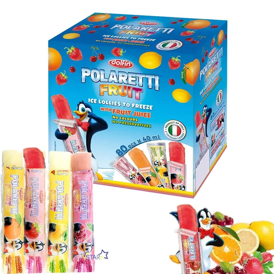 Dolfin Polaretti Fruit Juice Ice Lollies Freezer Popsicle Pops Pack of ...