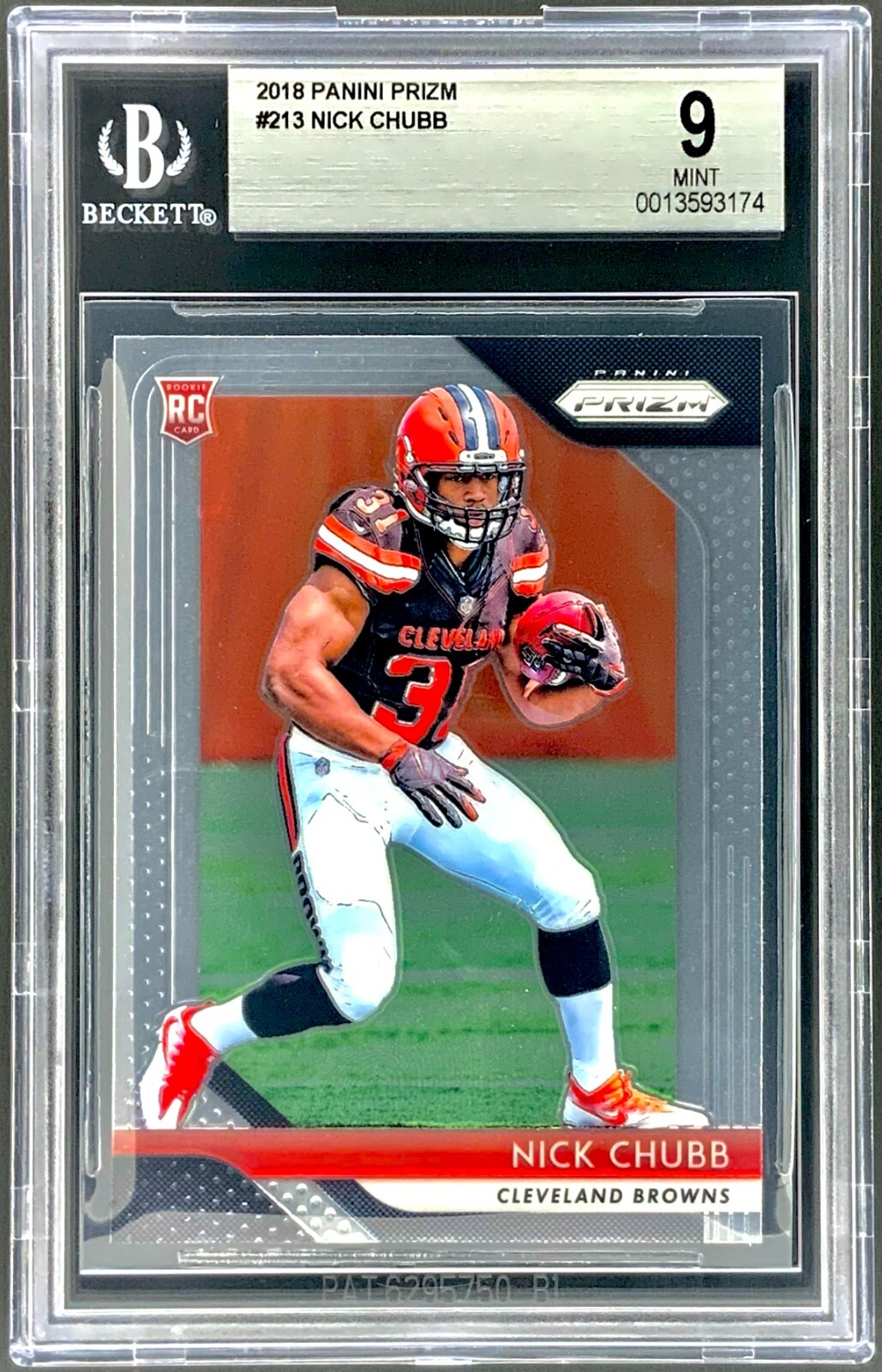 2018 Panini Prizm #213 - Nick Chubb RC - BGS 9 - Cleveland Browns ...