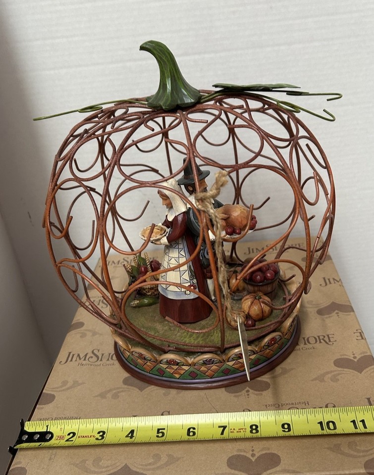 Jim Shore 2009 “Blessed Be This Bounty” Wire Pumpkin Centerpiece ...
