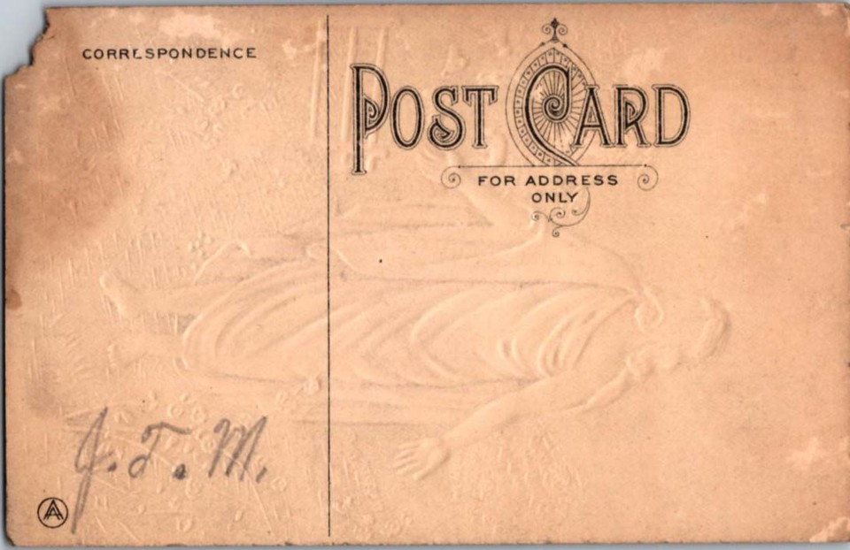 Pre-Linen easter religious JESUS CHRIST WALKING IN THE PASTURE o/18 ...