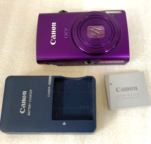 Canon IXY 600F PowerShot ELPH 310 HS IXUS 230 HS 12.1MP 8x Purple F/S ...