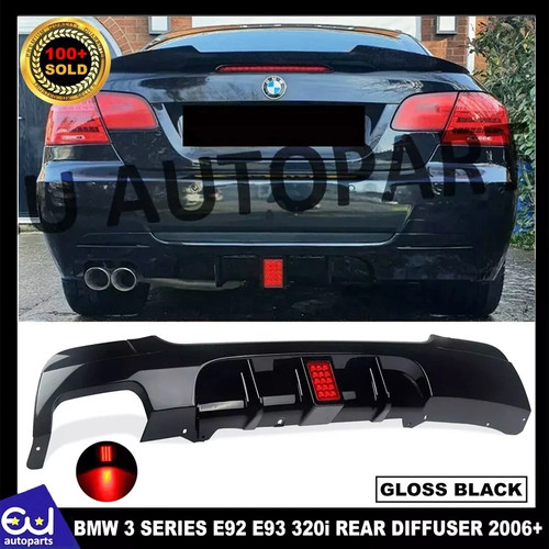 FOR BMW 3 SERIES E92 E93 320i M SPORT REAR DIFFUSER SPLITTER VALANCE ...