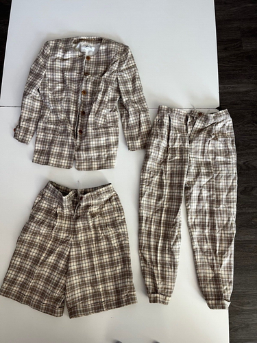Yarell Vintage Wool Sport Coat Blazer Jacket Shorts Pants Suit Set Size ...