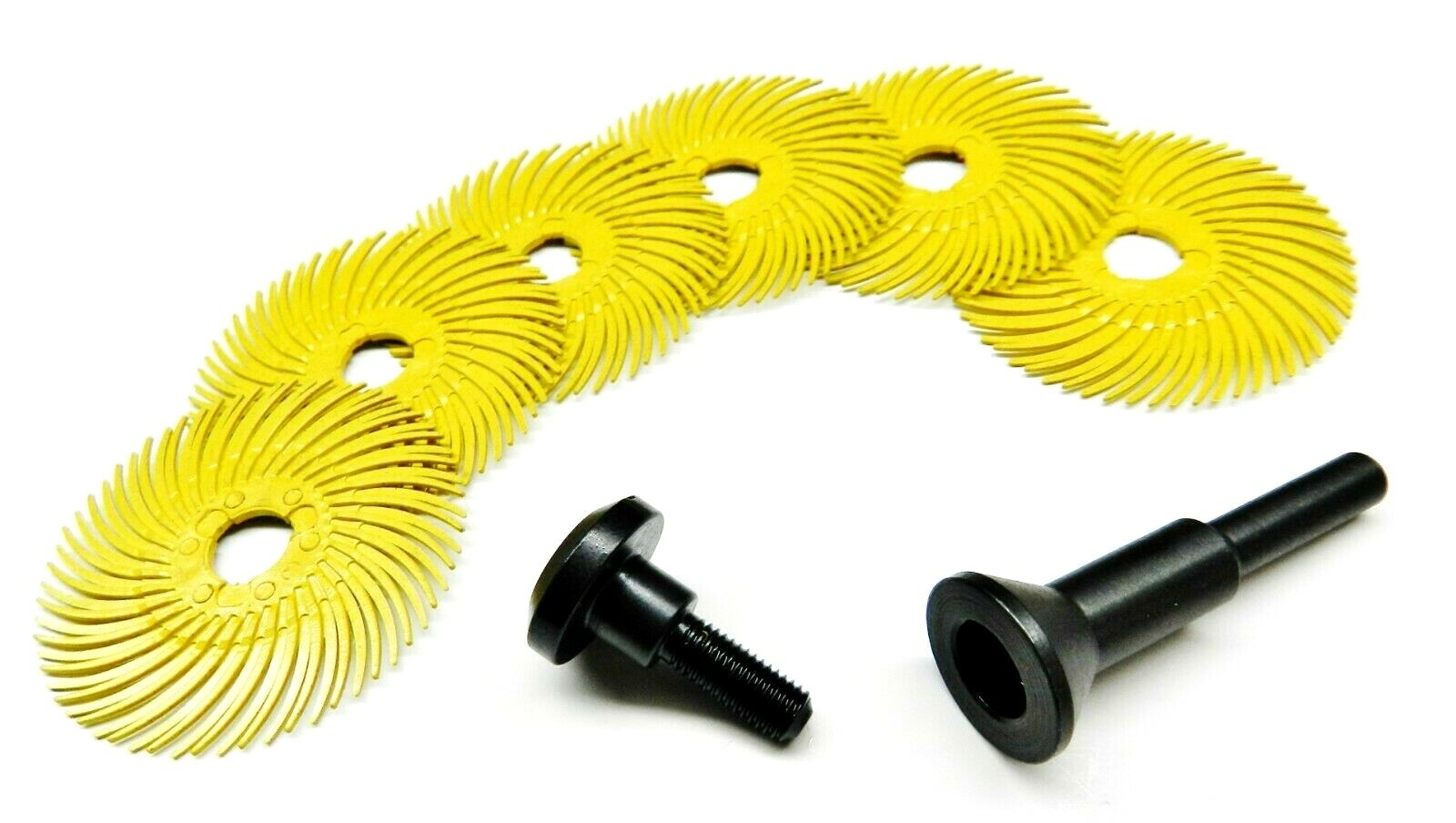 3m Radial Bristle Disc Brushes 2" a Pack of 6 Discs 80 Grit Yellow ...