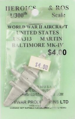 Heroics & Ros USA-313 Martin Baltimore Mk IV 1/300 Scale Cast Metal ...