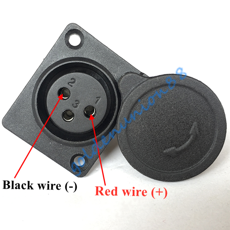 Charging wire Plug XLR Cannon connector male & female for 36V 48V ...