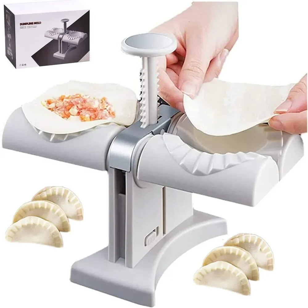 Household Double Head Automatic Dumpling Maker Mould Dumpling Wrapper ...