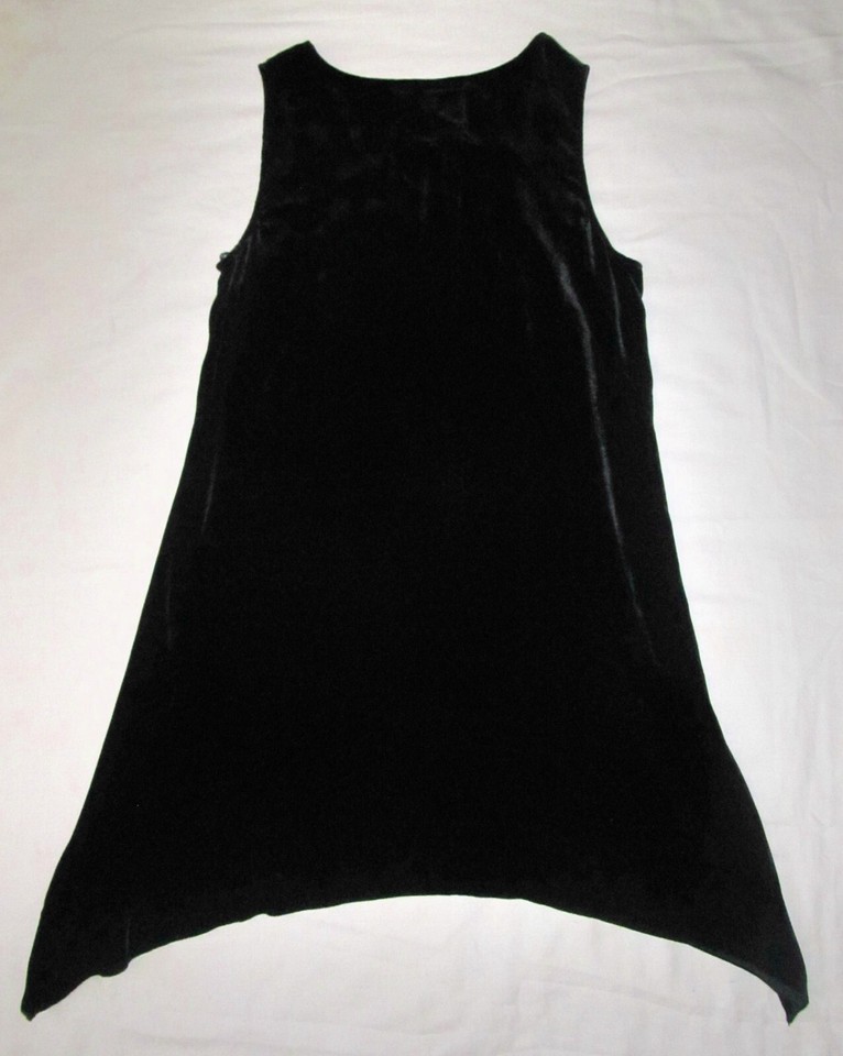 New Johnny Was Black Velvet Aztec Long Tunic Tank Dress Womens Size ...