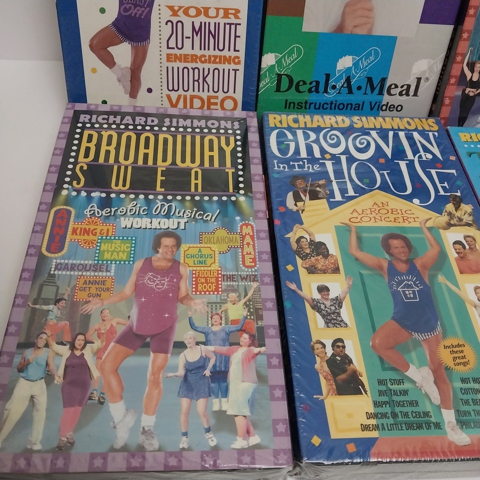 Richard Simmons Sealed VHS Workout Tapes Lot of 6 Deal A Meal And More ...