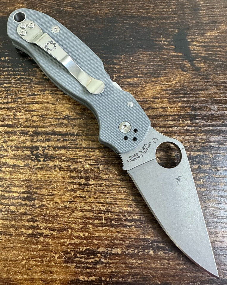 Spyderco Para 3 PM3 G-10 Gray MAXAMET C223GPDGY FACTORY SECOND ...