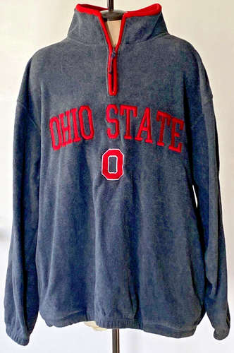 Ohio State Buckeyes Classic Dark Gray Zip Pullover Fleece Men’s Size XL ...
