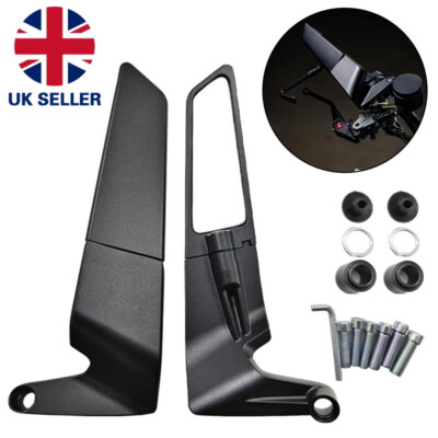 Motorcycle Wind Wing Rear View Mirrors Stealth Wind Wing Side Mirror ...