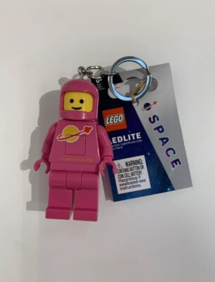 ⭐️ Lego Space Minifigure PINK Spaceman LED LITE Keychain Light In Hand ...