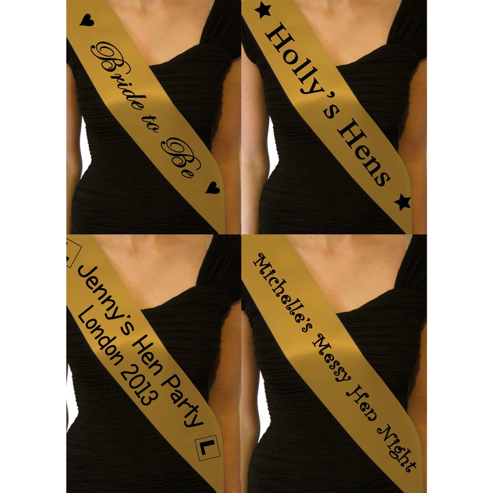 PERSONALISED HEN PARTY SASHES NIGHT DO SASH CHEAP ACCESSORIES BRIDE TO ...