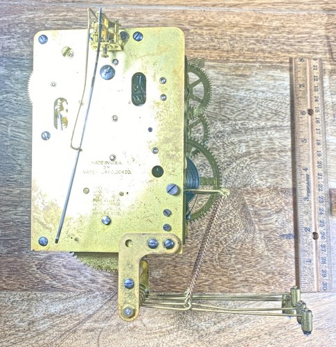 Old Waterbury Westminster Chime Clock Dial Pan (See Pics to ID Mvmt ...