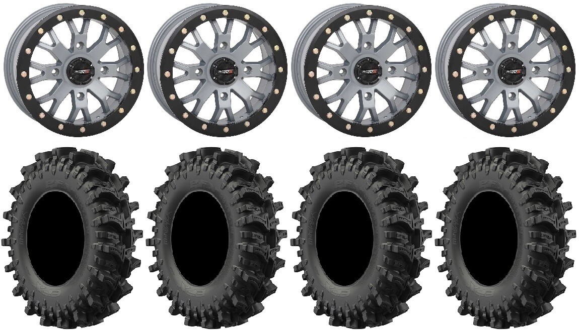 System 3 SB-4 Grey (4+3) 14" Wheels 30" MotoSlayer Tires Textron ...