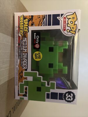 Funko Pop 8-Bit Space Invader Green Glow In The Dark #33 | eBay