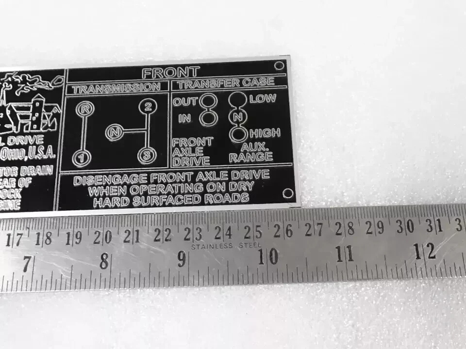 Suitable For Willys Jeep CJ2A CJ3A CJ3B Dash Data Plate | eBay