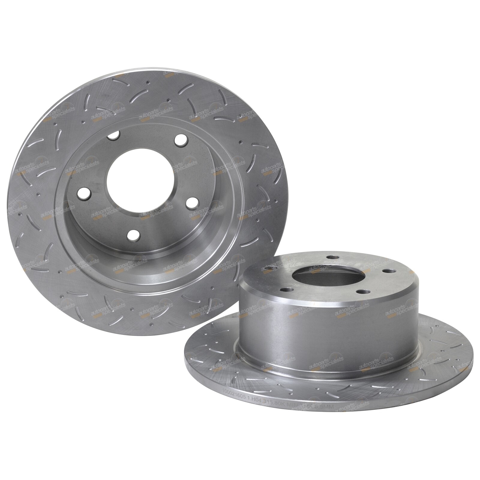 2 Rear Slotted + Drilled Disc Rotors + Brake Pads for Lexcen VN VP VR ...