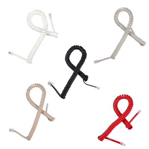 10 Pcs Curve Handset Line Phone Cord Landline Telephone Accessory | eBay UK