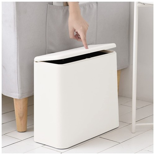 Modern Wastebasket Thin Trash Can,Small Rectangular Dog Proof Plastic ...