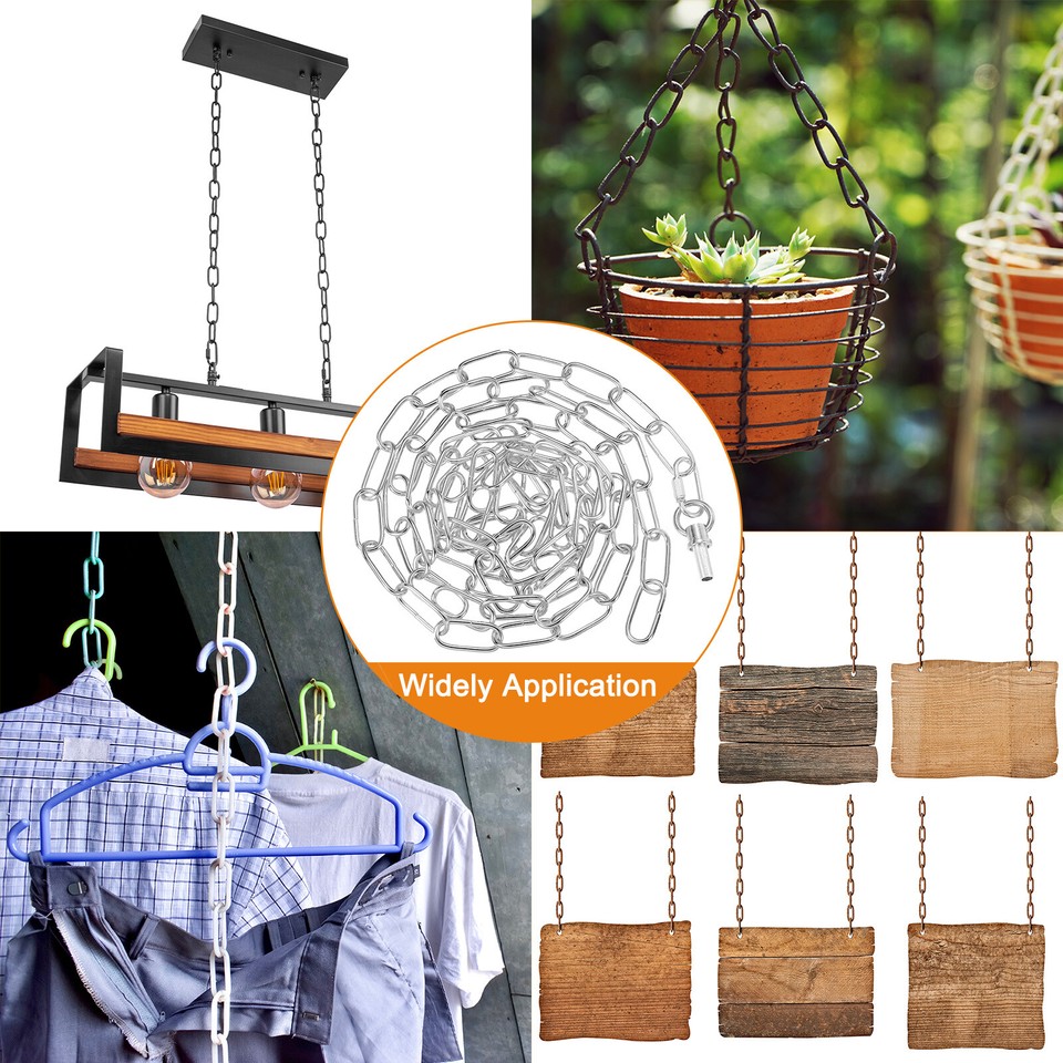 10 Feet 65 Lbs Lighting Chain for Hanging Lamp Chandelier Chain Light ...