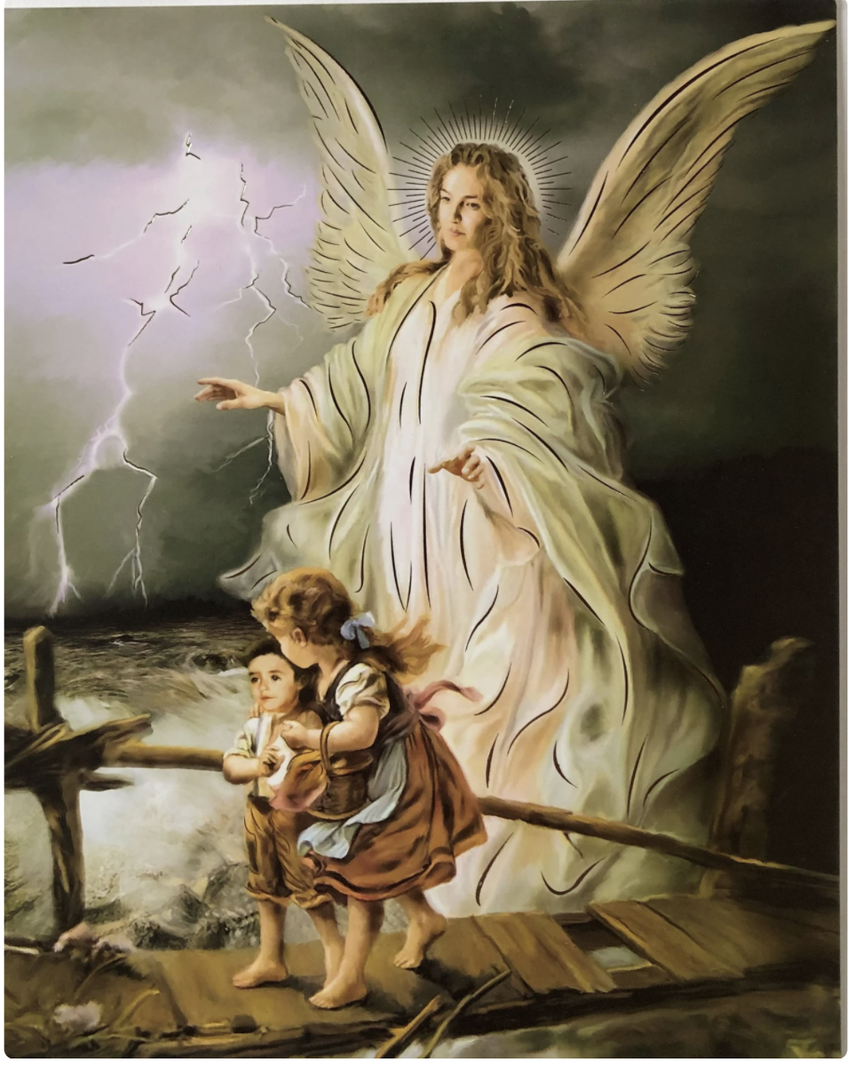 Guardian Angel Paintings Guardian Angel Art" Canvas Print For Sale By