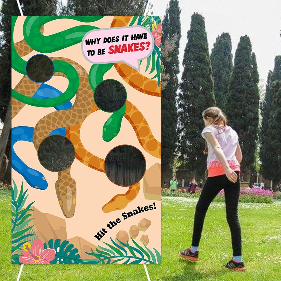 Snakes Toss Games Backdrop Jungle Reptile Pet Theme Decor | eBay