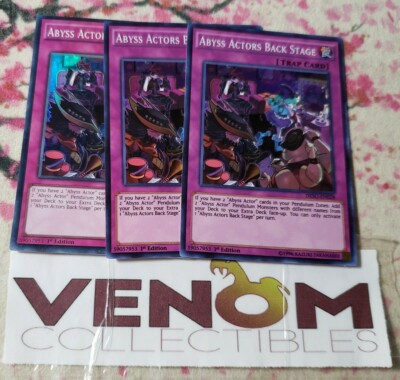3x (M/NM) - Abyss Actors Back Stage - DESO-EN028 - Super Rare 1st ...
