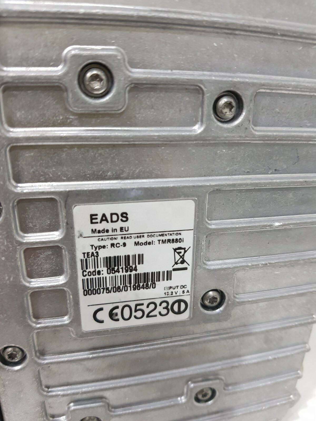 EADS TMR880i Remote Head UHF Digital TETRA Radio GPS JAVA | eBay