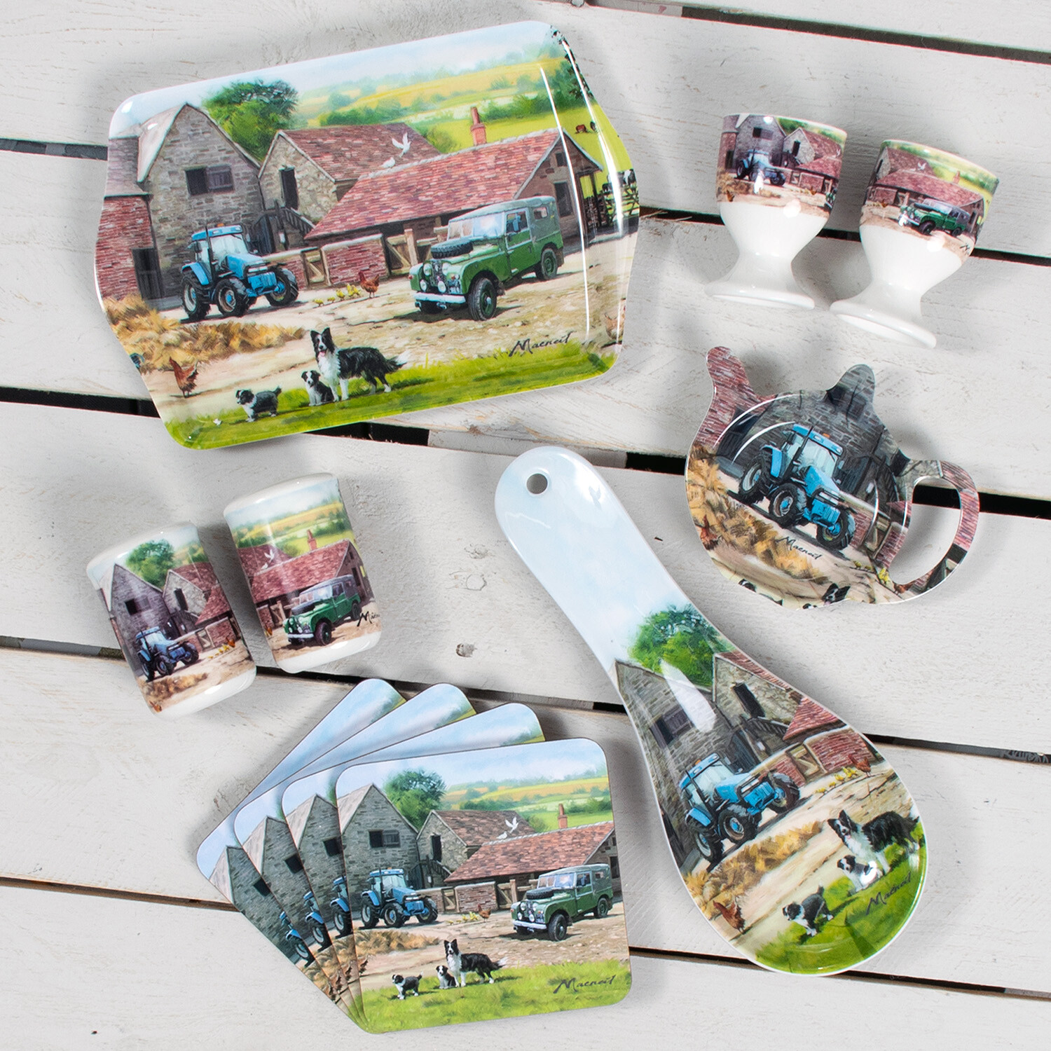 Farmyard Laptray TV Dinner Breakfast Serving Tray Placemat Coaster ...