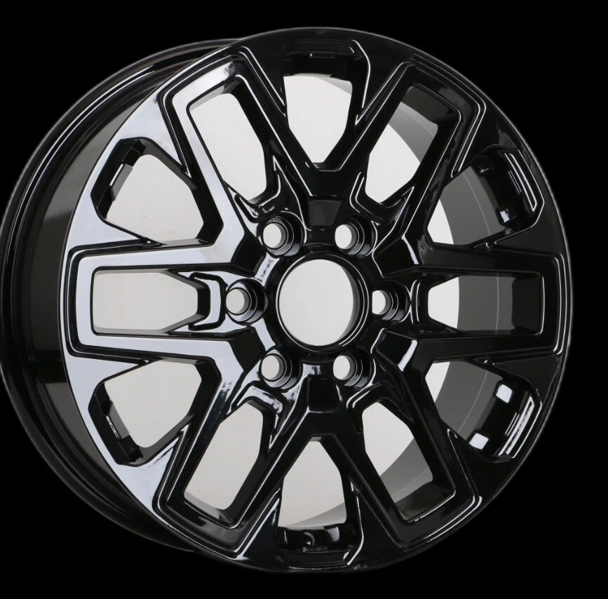 20x7.5+60 Gloss Black Off Road Style1 Rims Wheels Fits 2023 Tundra 6 ...