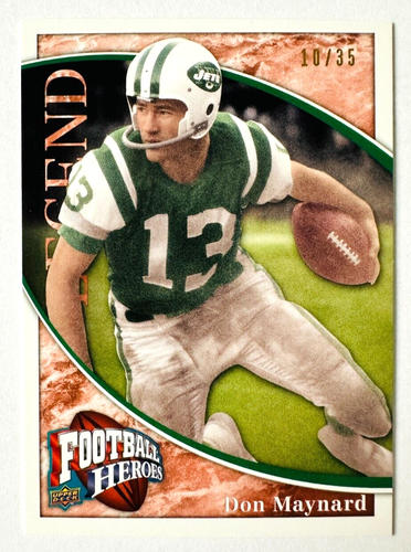 2009 Upper Deck Football Heroes Don Maynard Parallel Card SP #/35 Jets ...