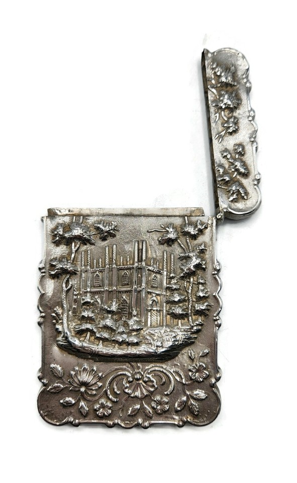 Leonard & Wilson Philadelphia Coin Silver Castle Card Case 1847-1851 | eBay