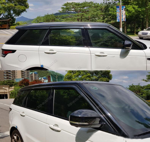 Window Visor Vent Sun Rain Guard Black For Land Rover Range Rover Sport ...