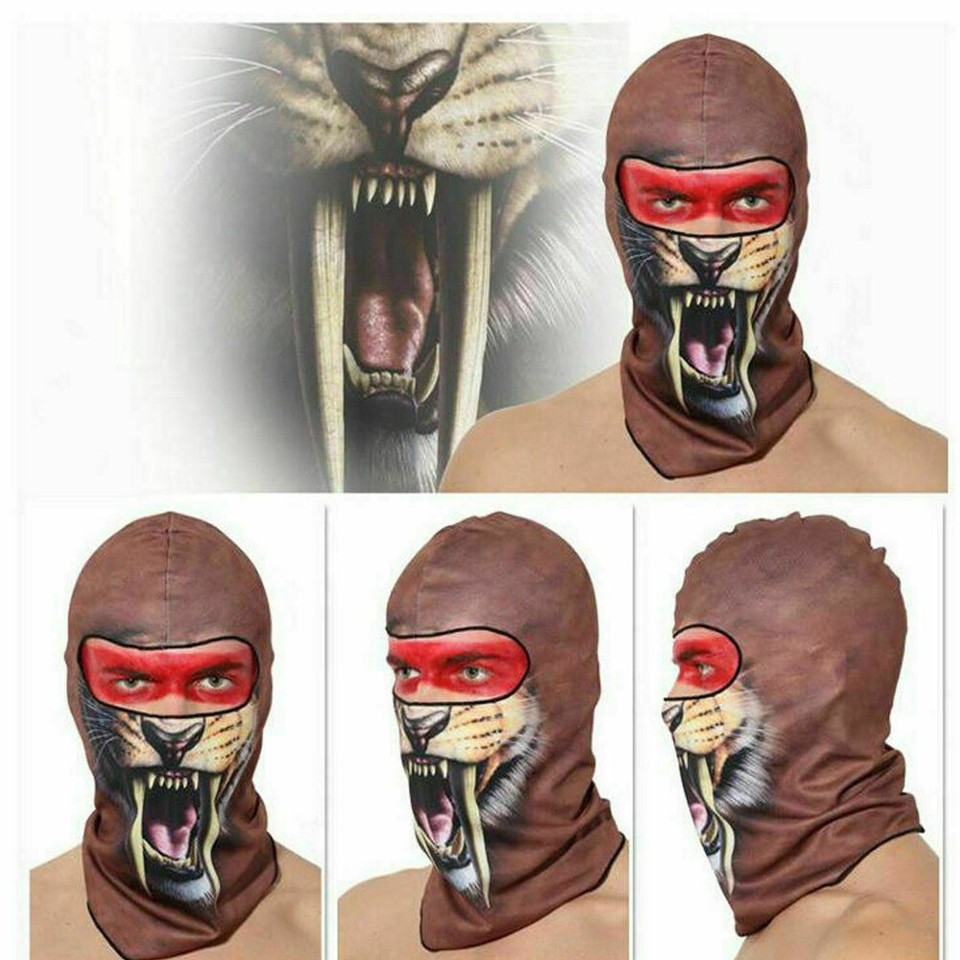 Halloween Mask Ski Mask Cap Balaclava Beanie Tactical Scary Skull Full ...