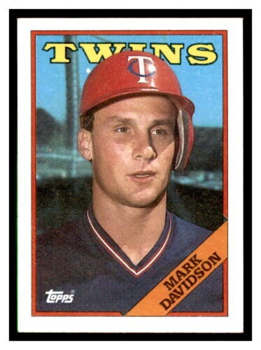 1988 Topps #19 Mark DAVIDSON Outfield Minnesota Twins FREE shipping | eBay